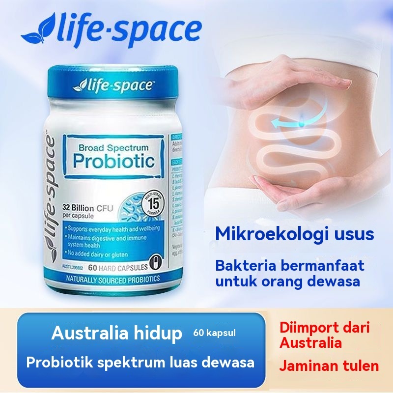 Jual Kadaluarsa: 2027 Life Space Broad Spectrum Probiotik - 60 Kapsul ...