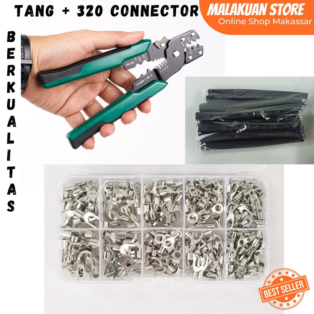 Jual Tang Crimping + Konektor Kabel / Terminal Wire Crimp Connector Kit ...