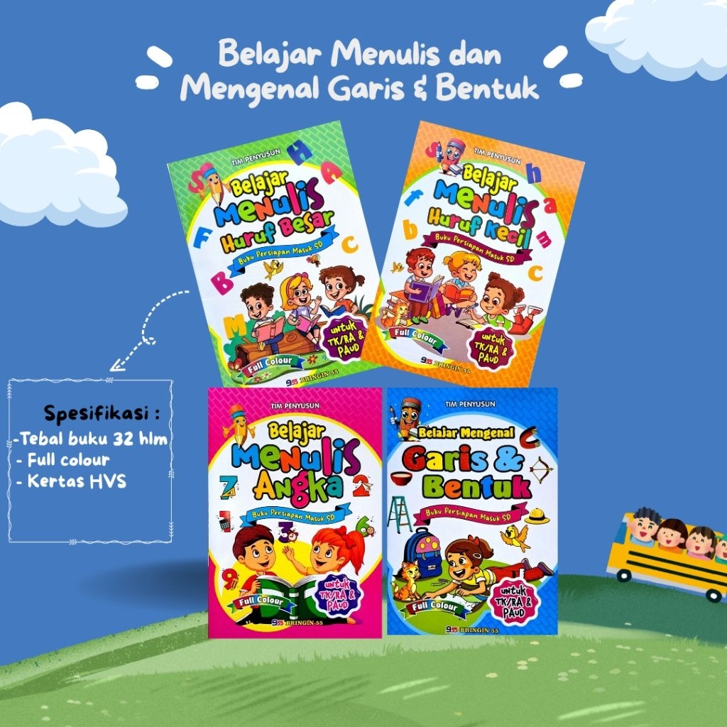 Jual Buku belajar menulis huruf besar, huruf kecil, menulis angka ...