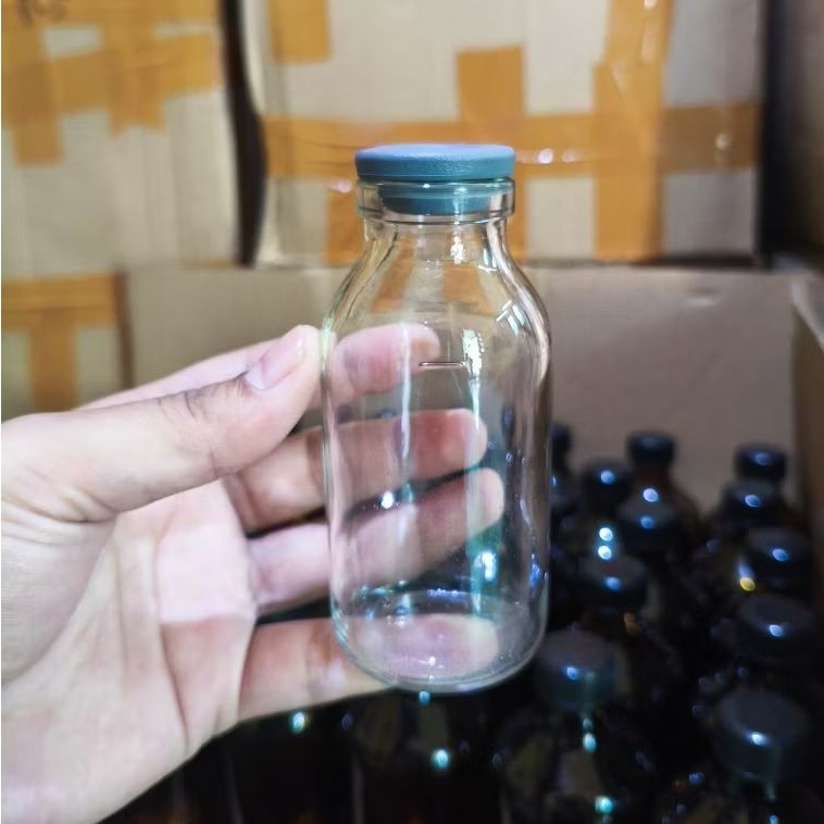 Jual botol kaca asi 100ml bening / botol infus / tutup karet kedap ...