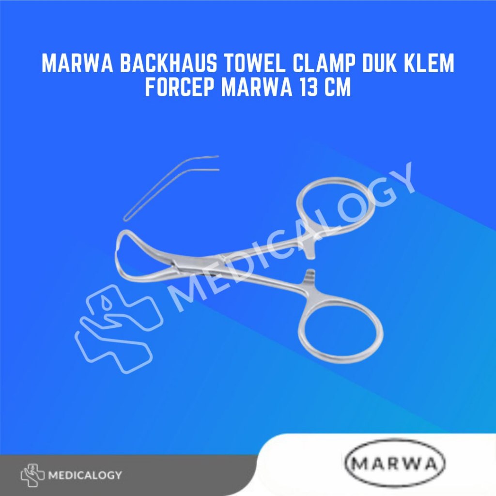 Jual Marwa Backhaus Towel Clamp Duk Klem Forcep Marwa 13 CM | Shopee ...