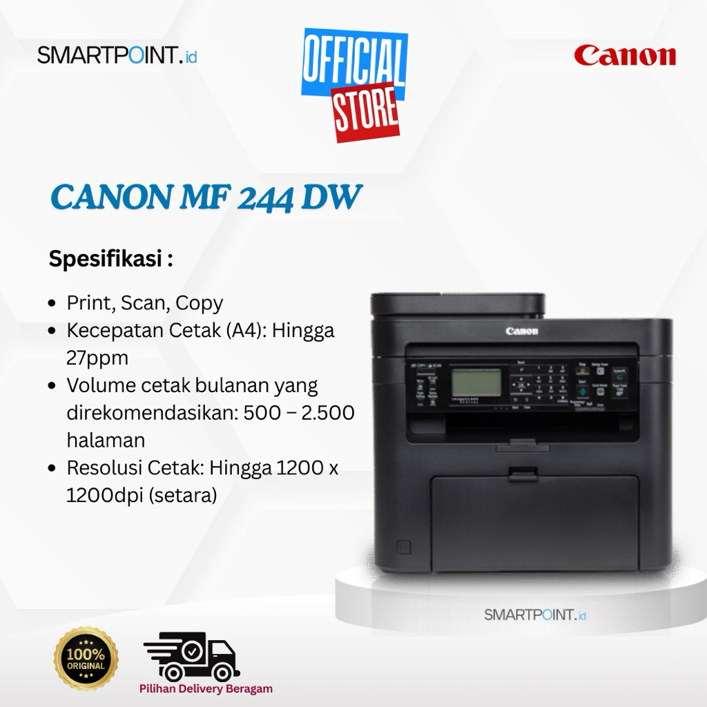 Jual Canon MF244dw Printer Laser Multifungsi Wireless | Shopee Indonesia