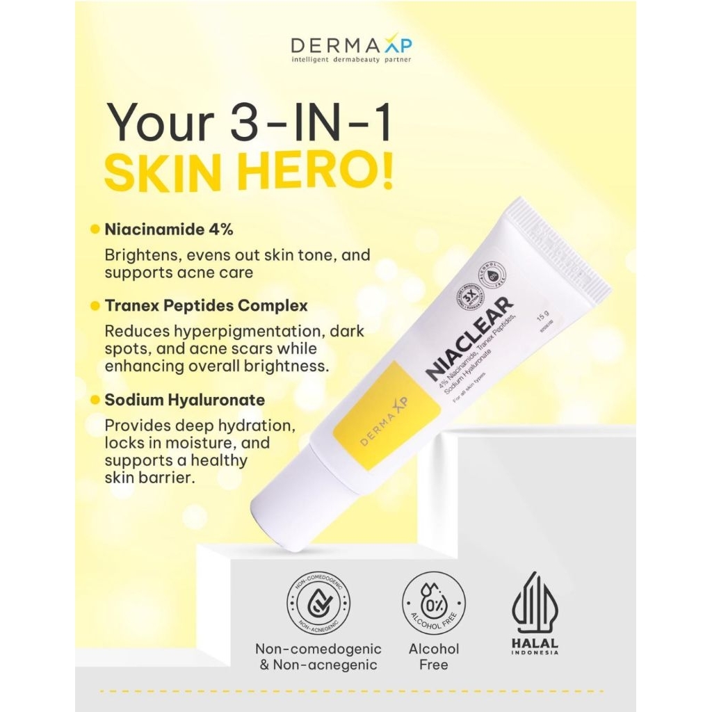 Jual Derma XP Nia Clear Formulated with Niacinamide 4%, Tranex Peptides ...