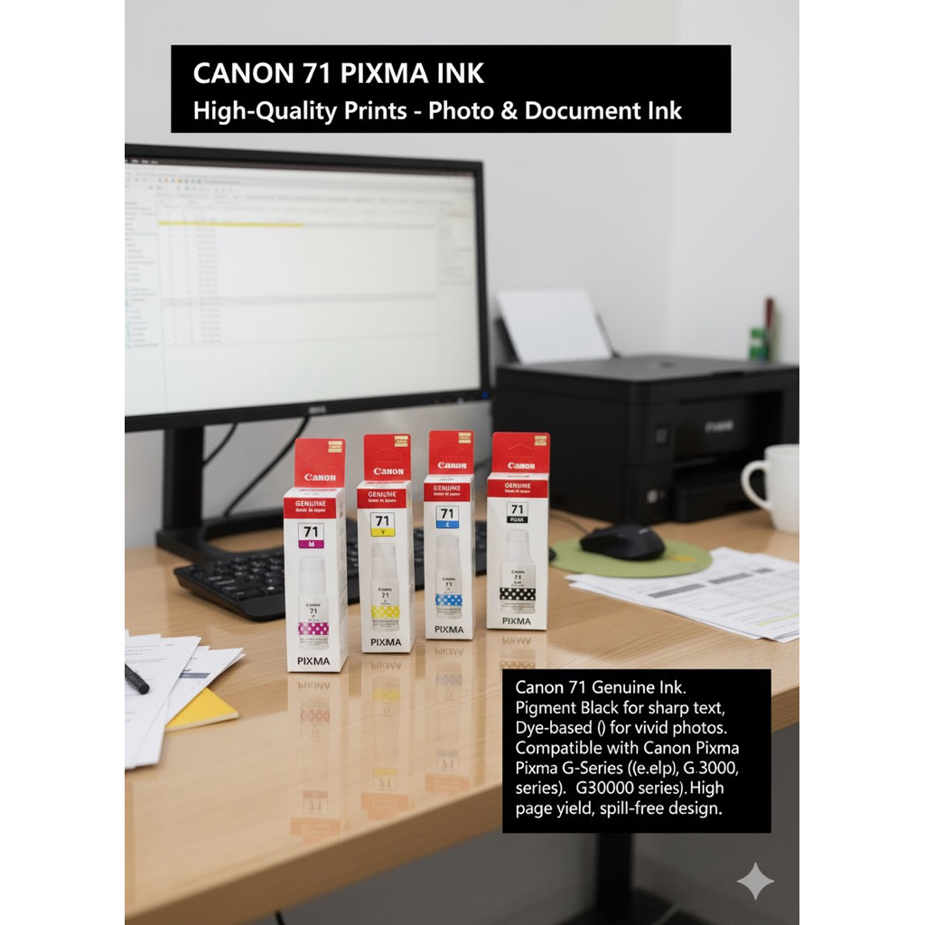 Jual tinta printer Canon pixma for Gi 71( 1 SET ) | Shopee Indonesia