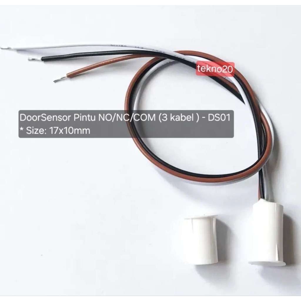 Jual Door Sensor Pintu Bulat 3Kabel NO/NC/COM | Door Contact Sensor ...