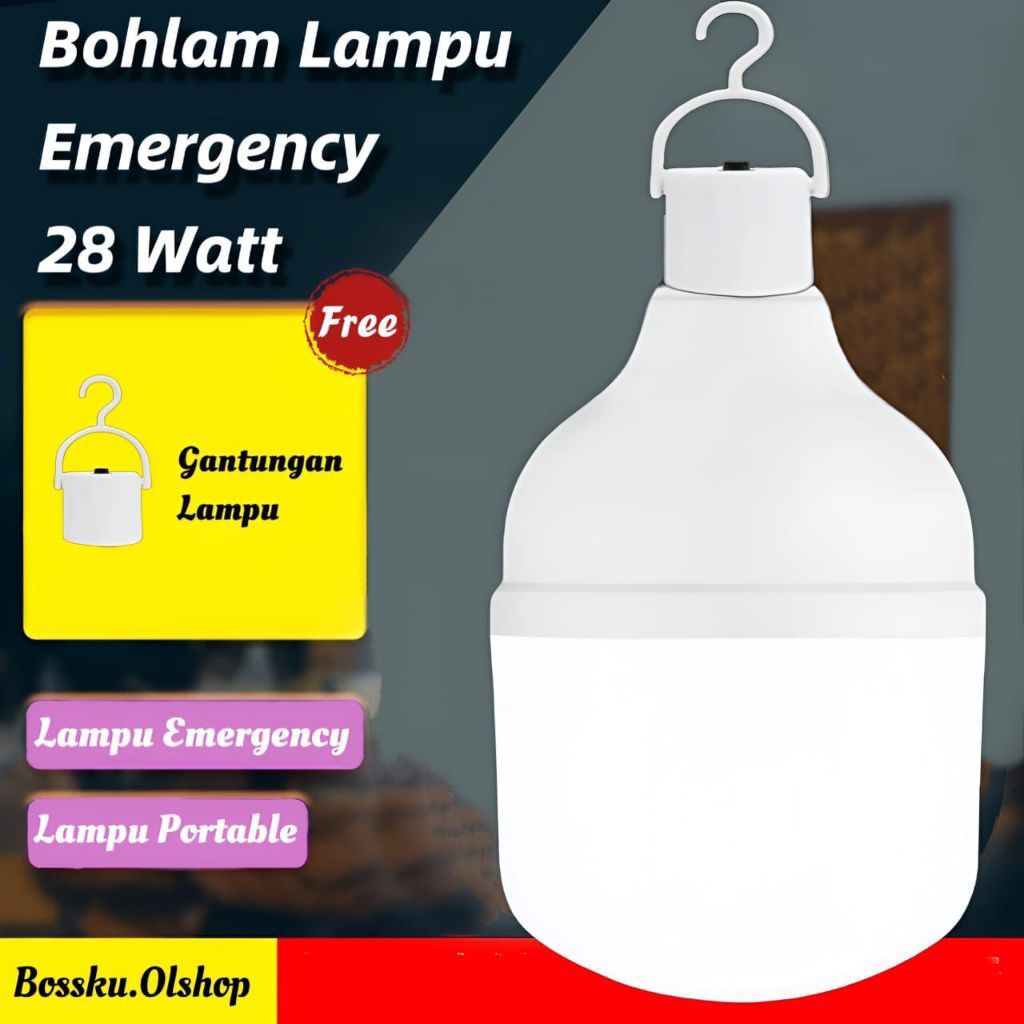 Jual Bohlam Bolam Lampu Sentuh Emergency 28 watt / Bohlam Emergency Led ...
