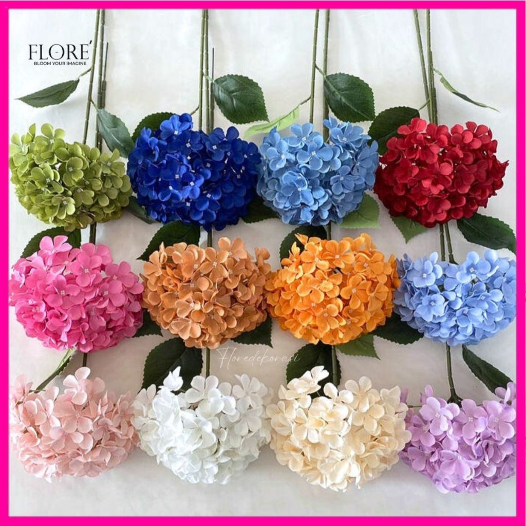 Jual Bunga Tangkai Hias Bunga Hydrangea Bunga Hiasan Buket Import ...