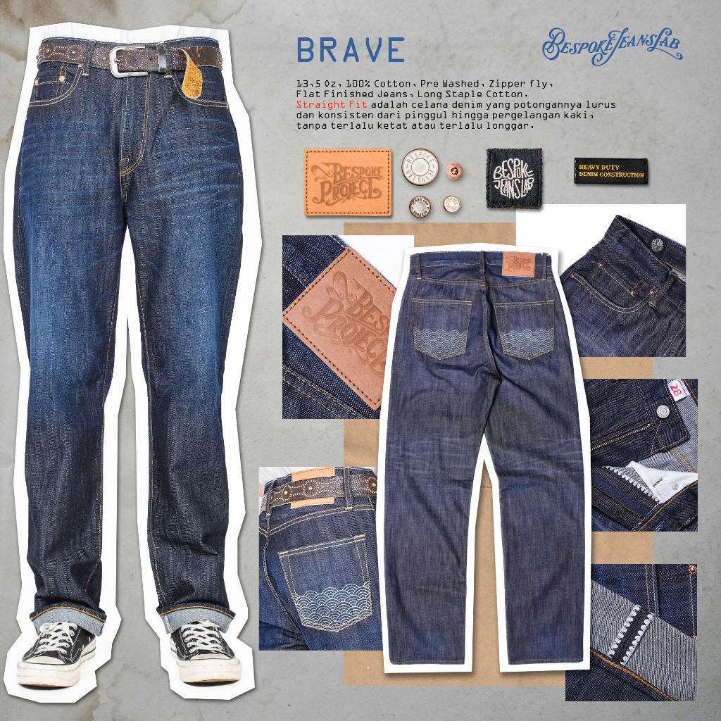 Jual Bespoke Project - Brave Straight Fit | Shopee Indonesia