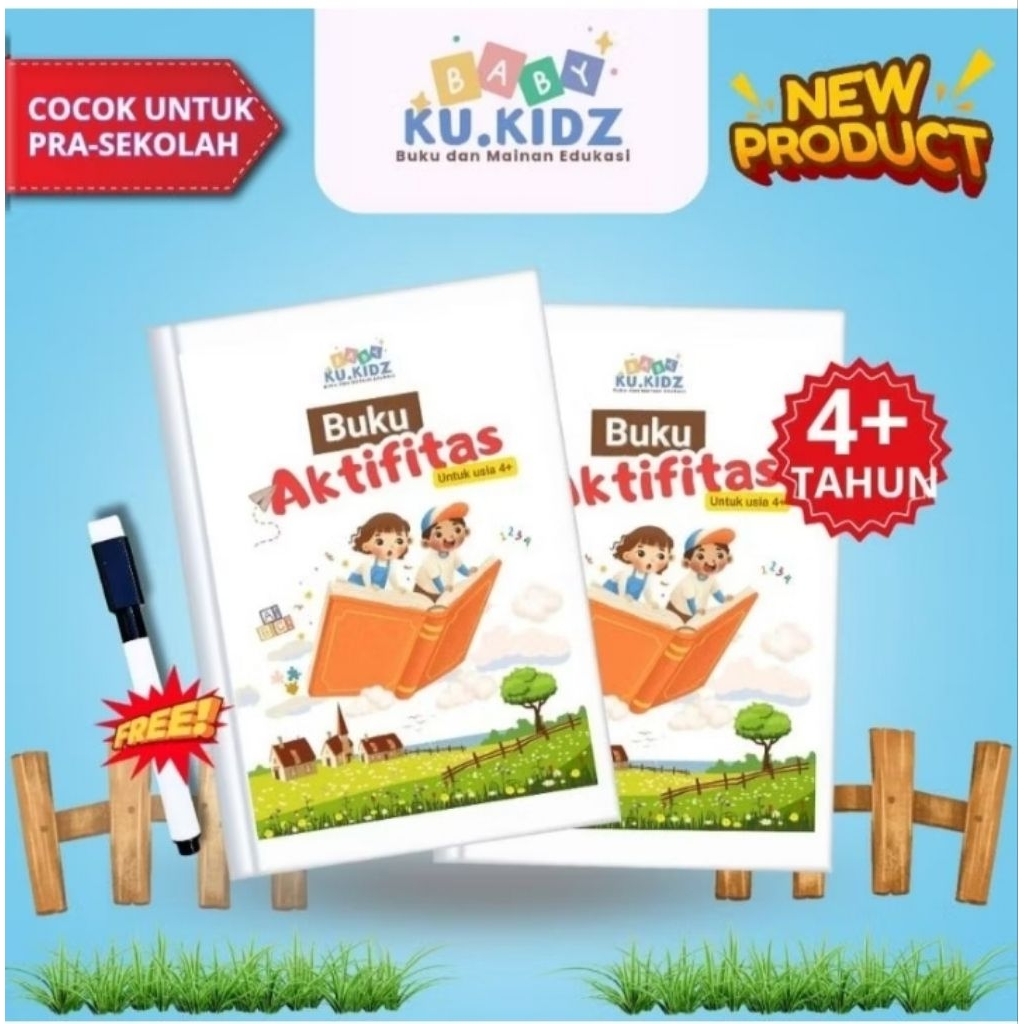 Jual KU.KIDZ Buku aktivitas anak worksheet Pra TK Umur 4 tahun PAUD ...