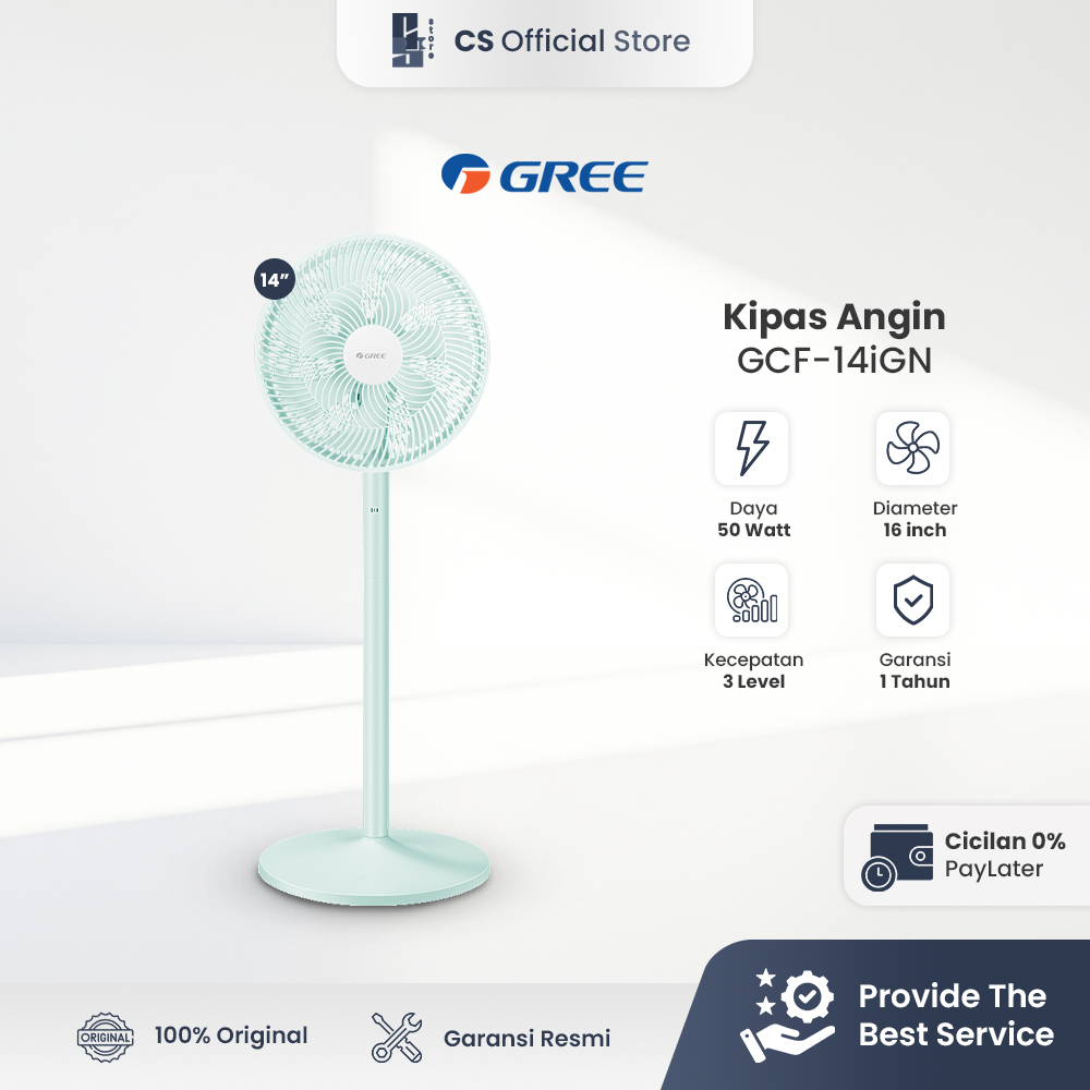 Jual GREE Stand Fan Kipas Angin GCF-14iGN Wind Green Fan | Shopee Indonesia