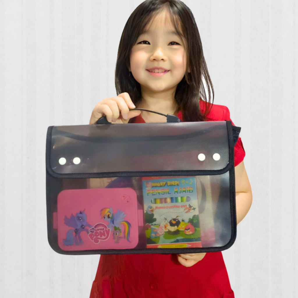 Jual Topla Tas Map Dokumen Sekolah Anak SD SMP SMA Transparan Besar ...