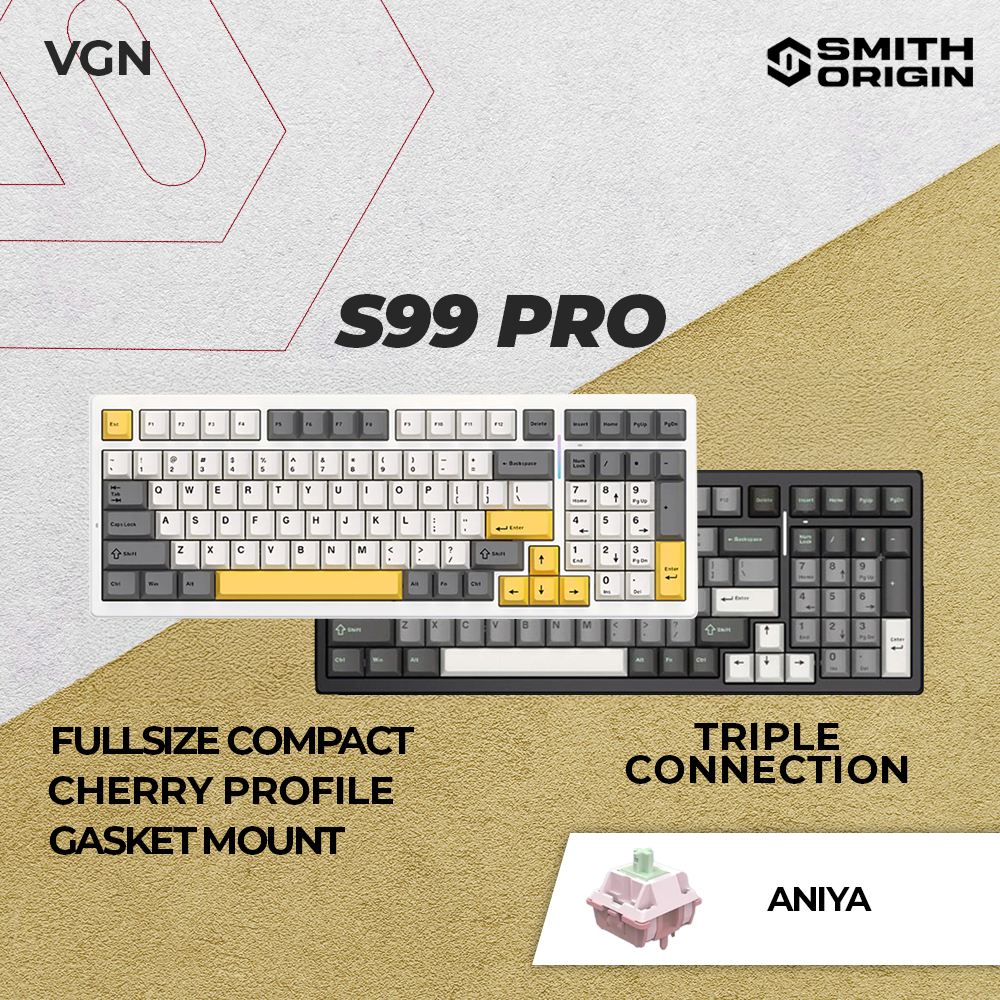 Jual VGN S99 Pro Aluminum Wireless Trimode Gasket Mechanical Keyboard ...