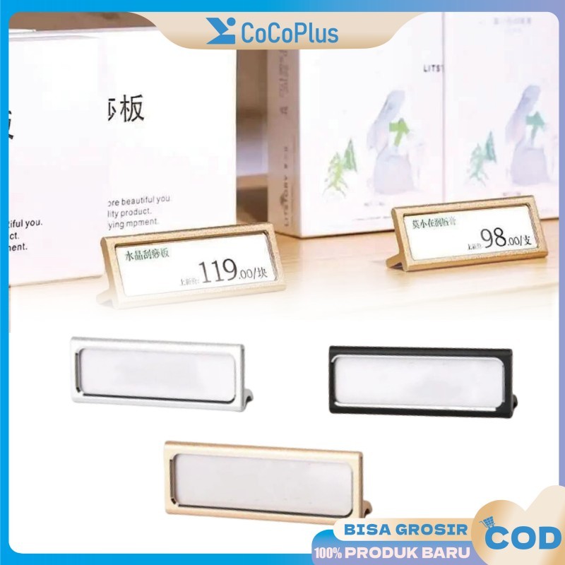 Jual Price Label Holder Bahan Logam Kuat Tag Harga Display untuk Toko ...