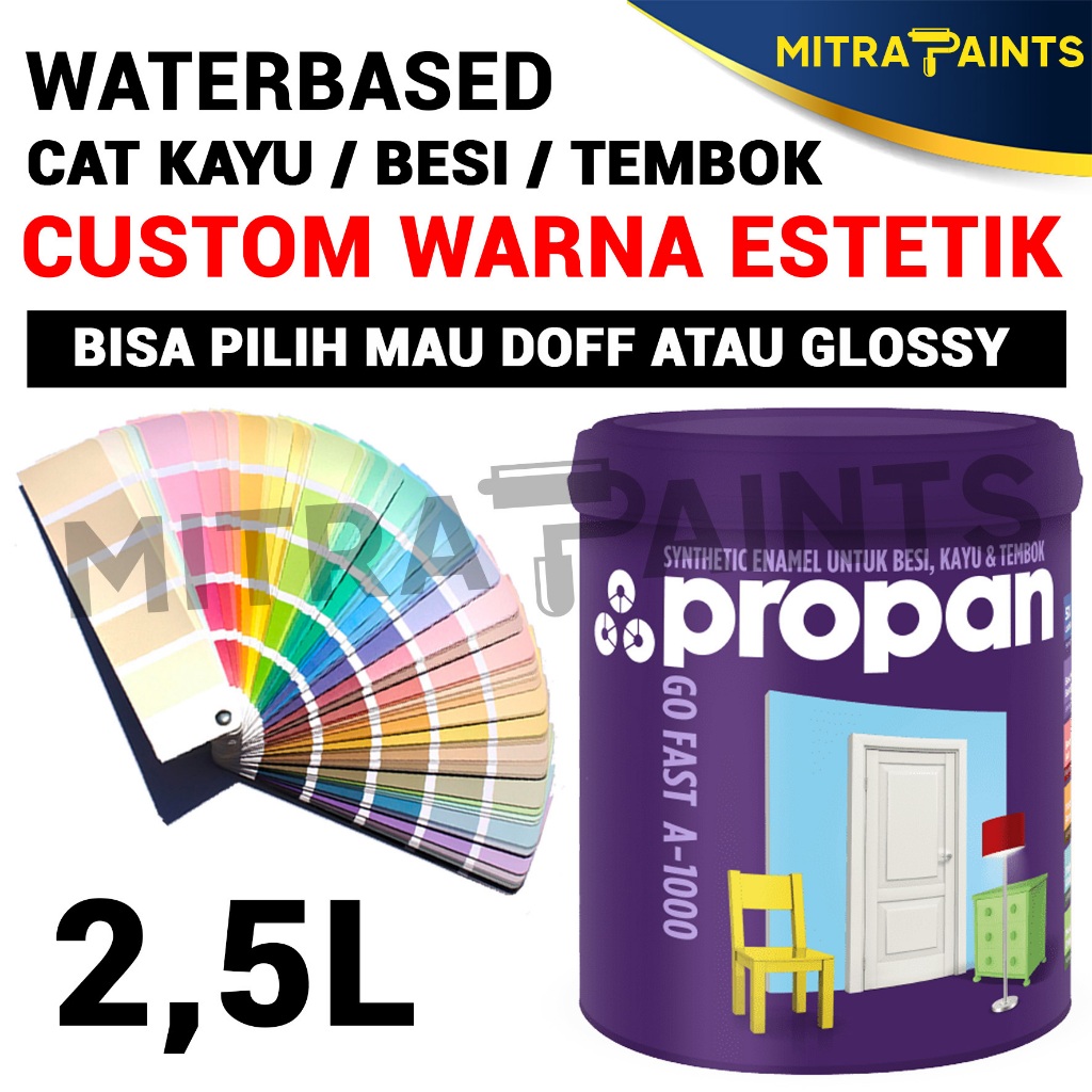 Jual [PART 2] CUSTOM TINTING PROPAN GO FAST 2,5 LITER / CAT KAYU BESI TEMBOK PROPAN WATERBASED ...