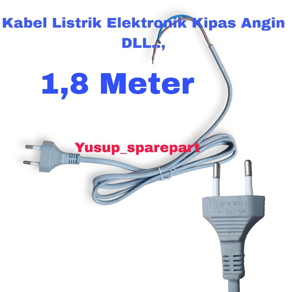 Jual Kabel Power Listrik AC Tembaga 1,8 M, Elektronik, Kipas angin DLL ...