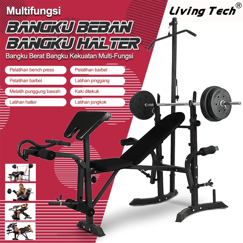 Jual Bench Press Besa Adjustable Multi Gym Weight Bench Barbell Alat ...