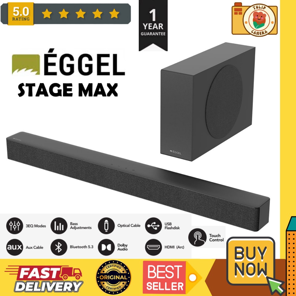 Jual Eggel Stage Max Soundbar / Sound Bar with Wireless Subwoofer ...