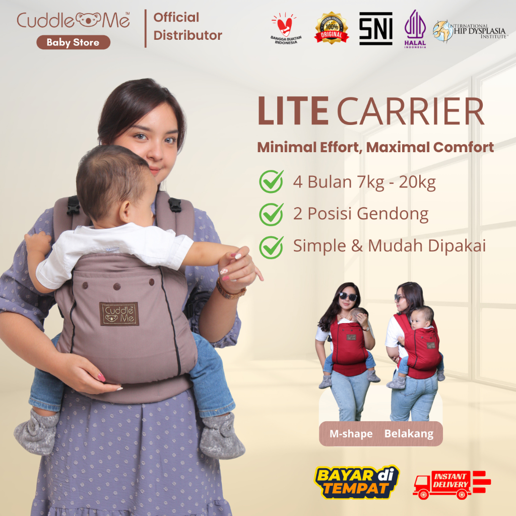 Jual CuddleMe Lite Carrier Gendongan SSC Bayi Depan Posisi M Shape ...