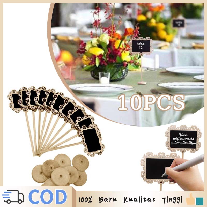Jual 10Pcs Papan Menu Papan Minichalkboard Standing Papan Tulis Mini ...