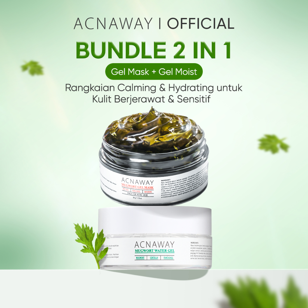 Jual ACNAWAY Bundle 2 in 1 Mugwort Gel Mask + Mugwort Water Gel ...