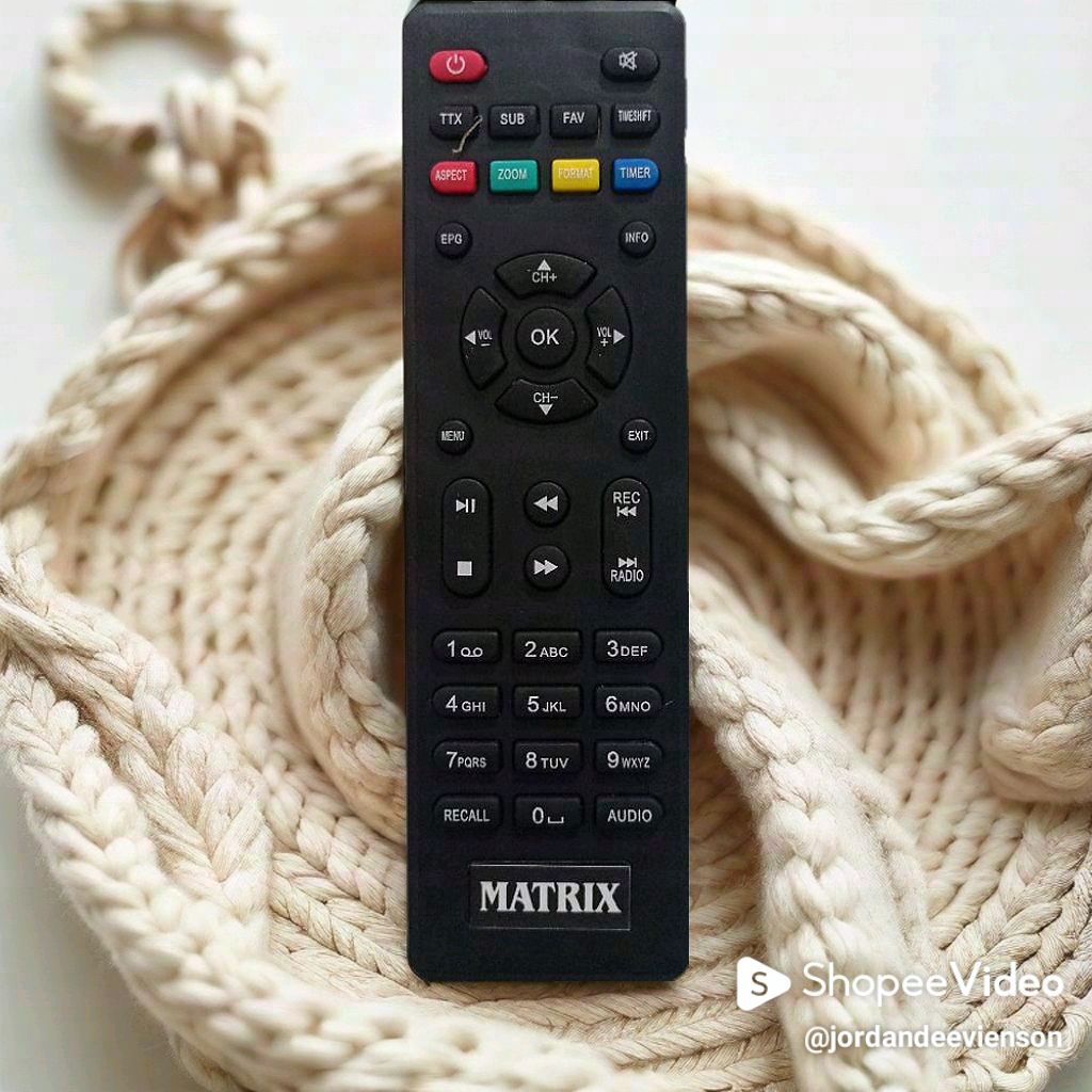 Jual Remote Remot Set Up Box STB DVB-T2 HD UHF Matrix Matrik Apple ...