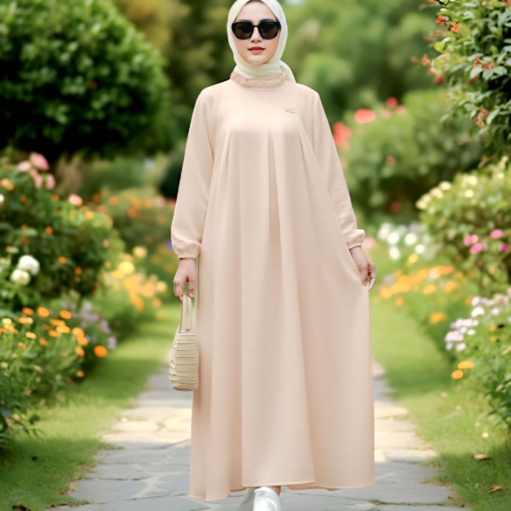 Jual Marwah Dress-abayamuslimah gamis crinkle model terbaru gamis polos ...