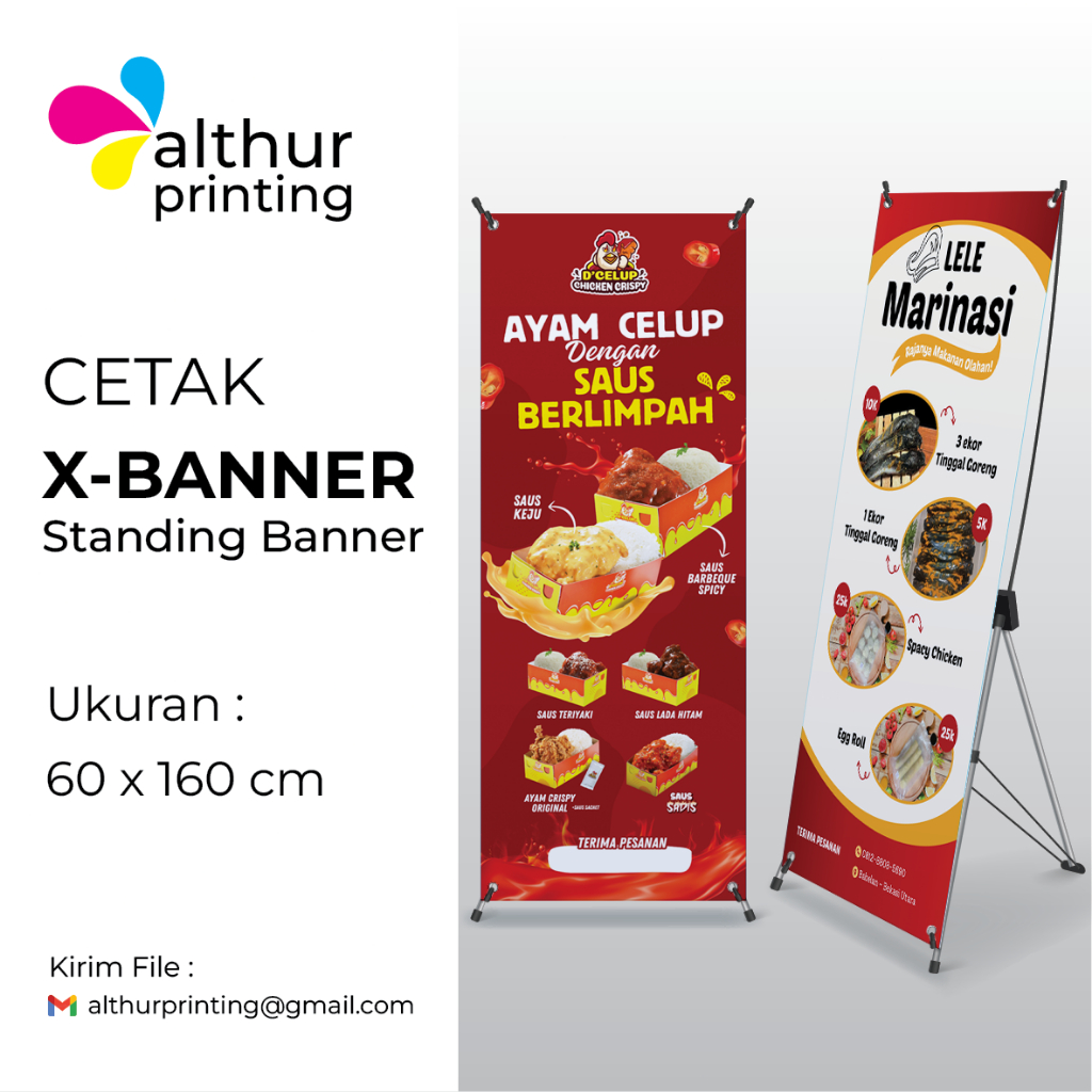 Jual Paket X-Banner Standing Banner Promosi Bahan Albatros Laminasi ...