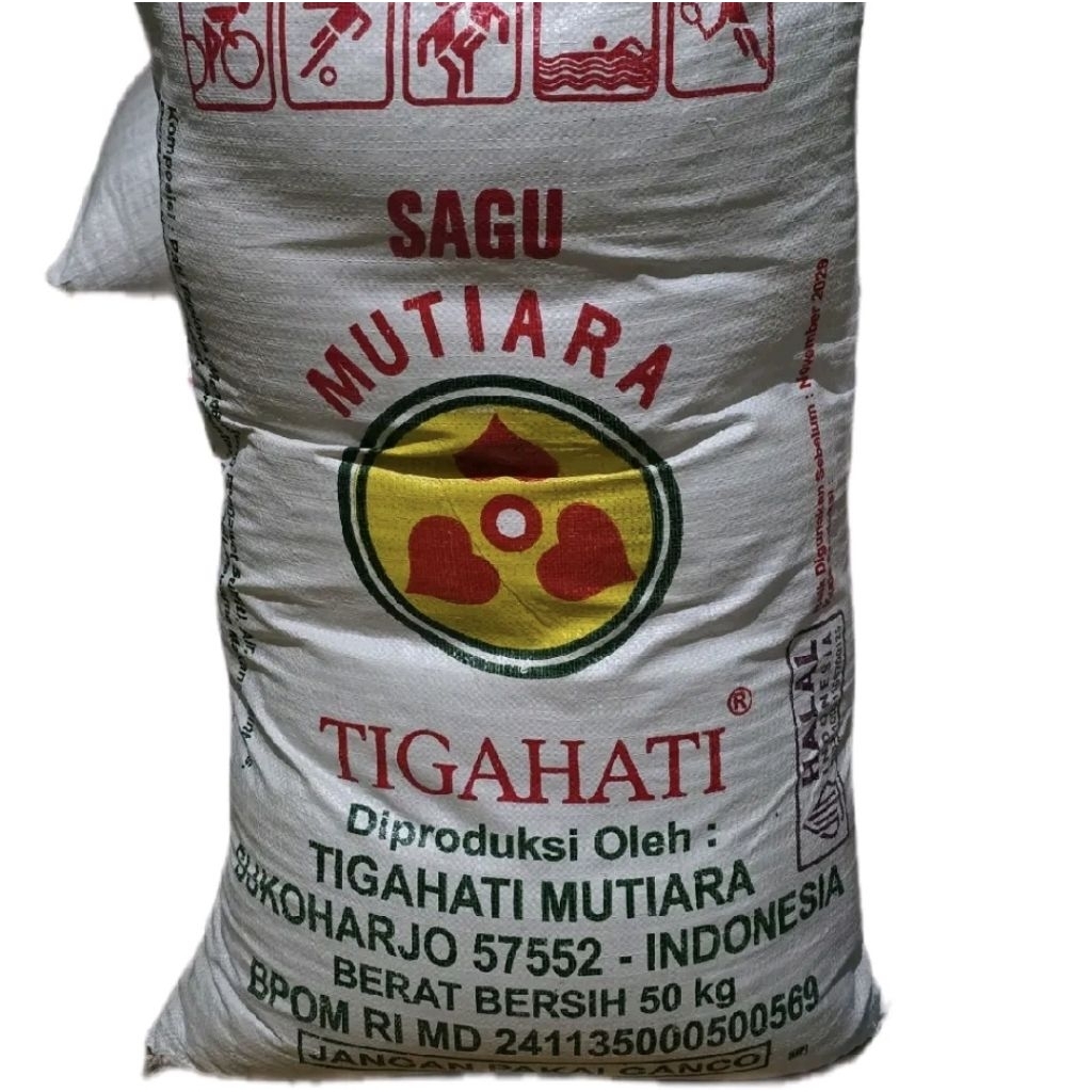 Jual Sagu mutiara cap tiga hati 3 hati 50kg ( SAK 50 KG ) | Shopee ...