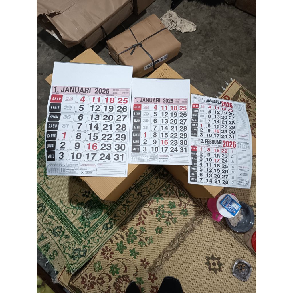 Jual KALENDER 2026 LENGKAP - KALENDER DINDING ALMANAK JAWA 12 LEMBAR ...