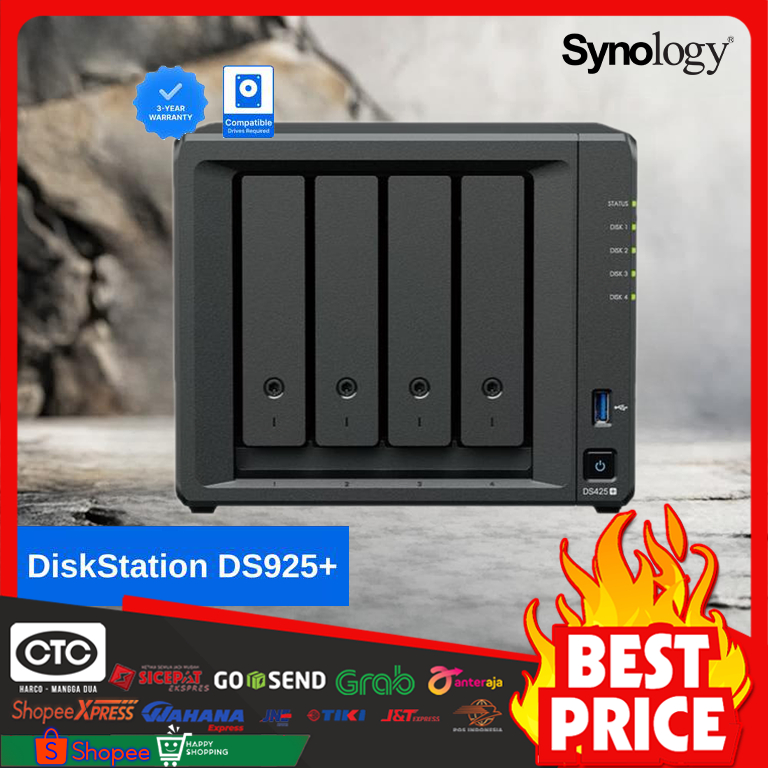 Jual Synology DS925+ DiskStation 4-Bay NAS Server Storage Cloud DS 925 ...