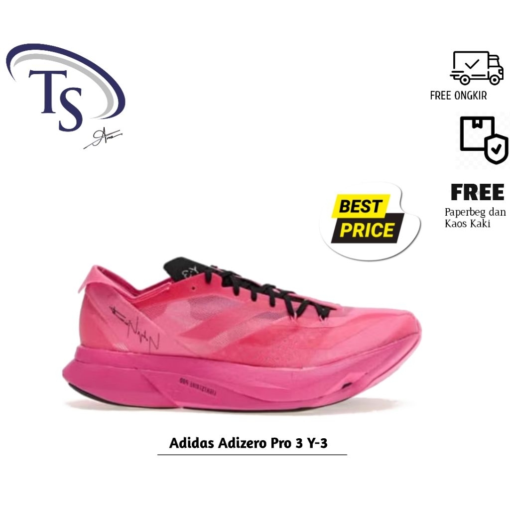 Jual Adidas Adizero Adios Pro 3 Y-3 Semi Solar Pink | Shopee Indonesia
