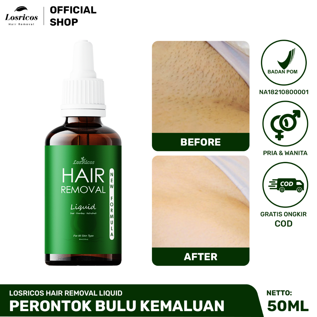 Jual Losricos Hair Removal Liquid Perontok Bulu Kemaluan BPOM ...