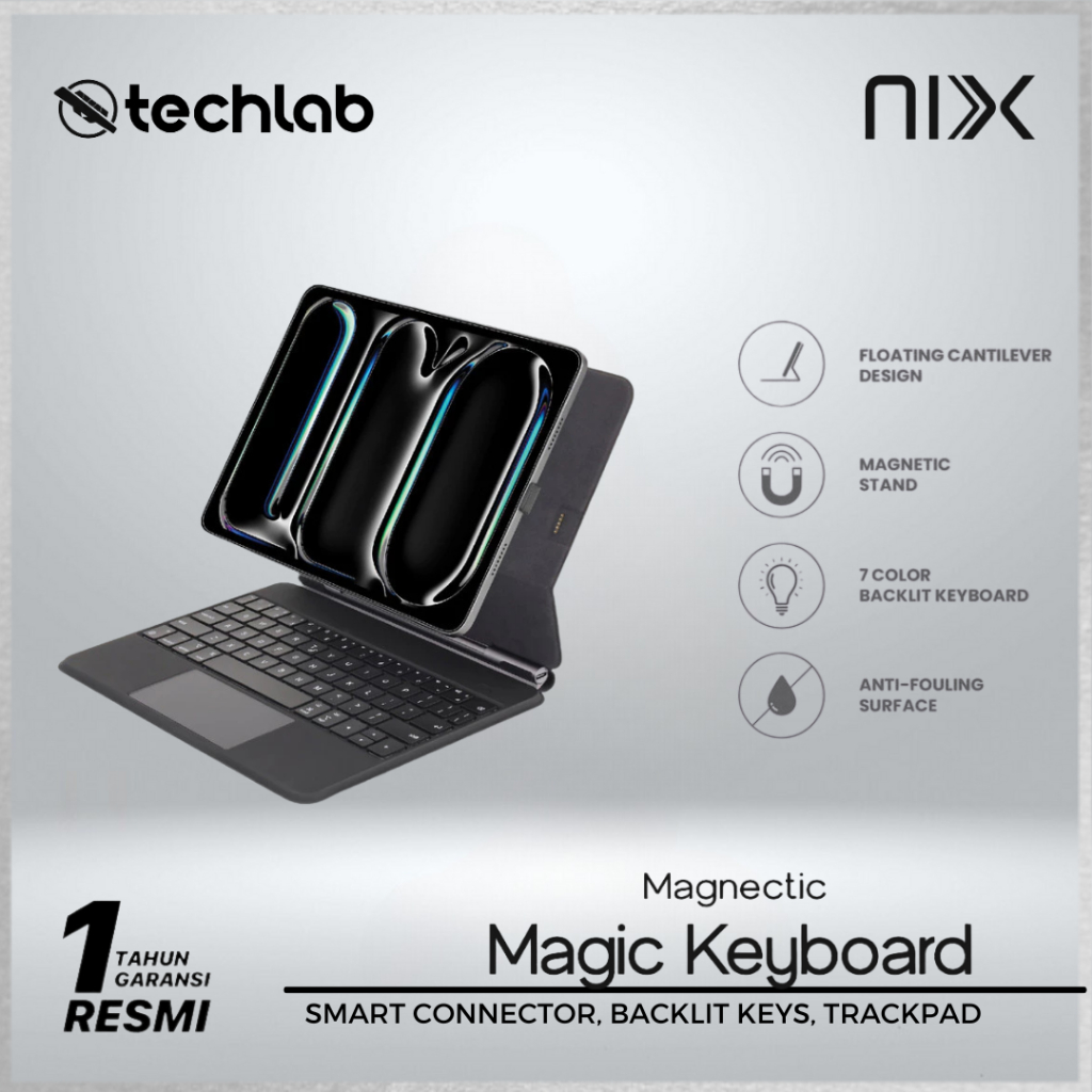 Jual NIX Floating Magnetic Magic Keyboard for iPad 11/13 inch - Smart ...
