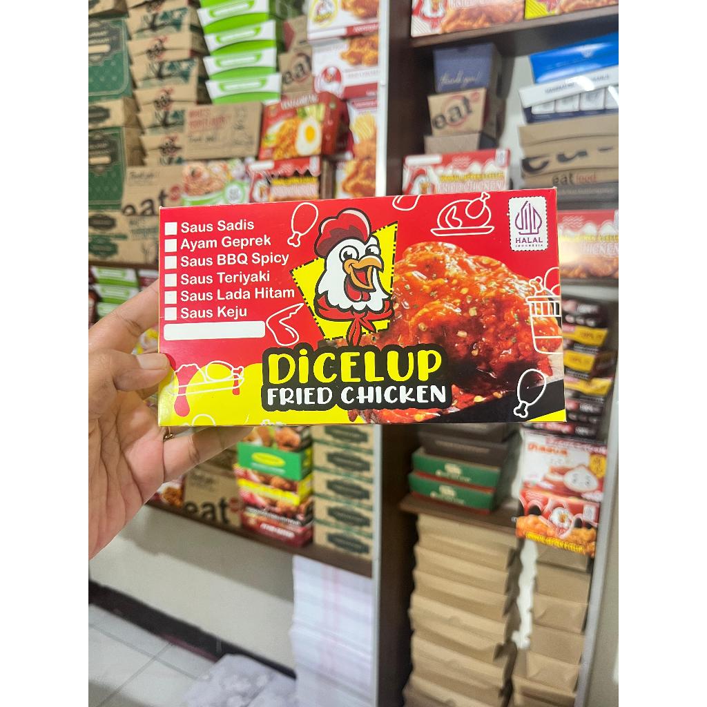 Jual (isi100) L Dicelup/dus ayam/dus ayamcelup/dus ayam geprek/dus ayam ...