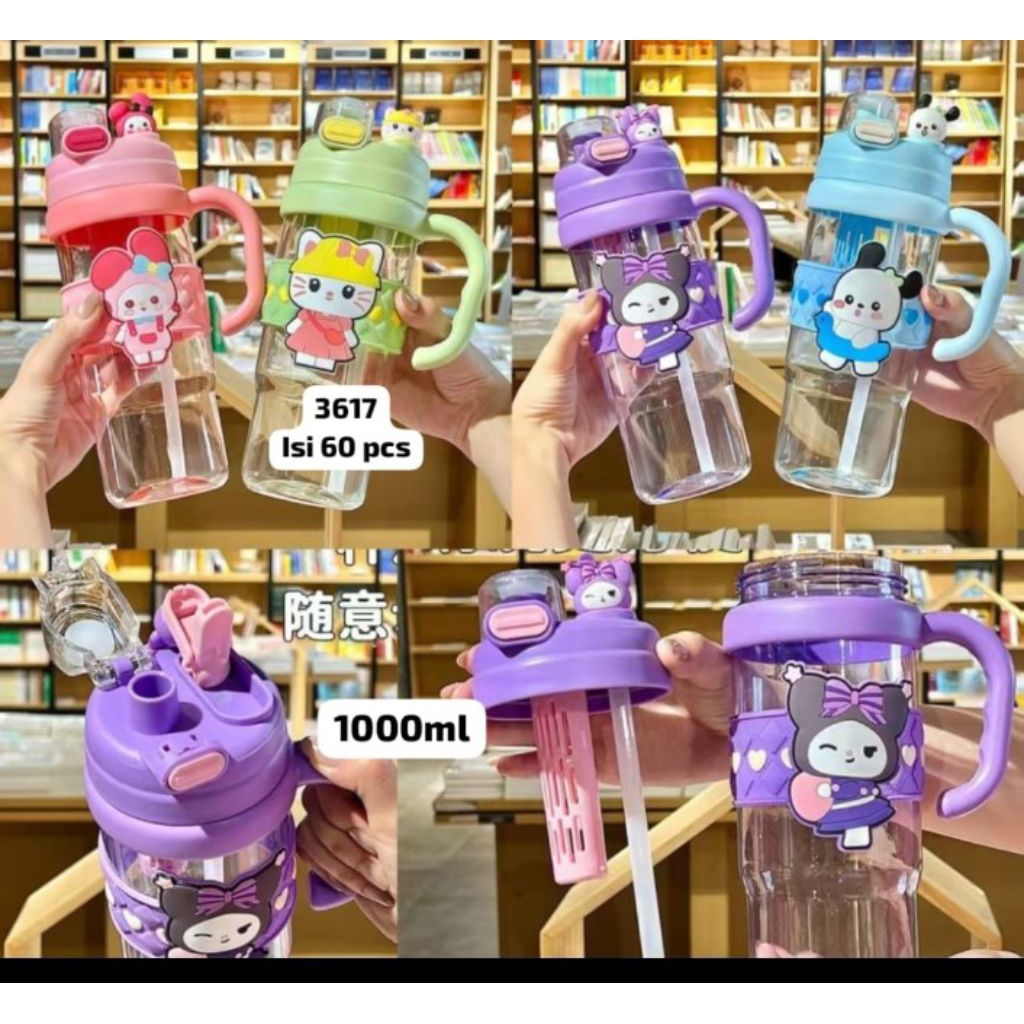 Jual Botol Minum Multifungsi 3n1 Sedot Teguk Infused 1000ml Dengan ...