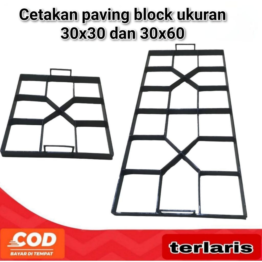 Jual alat cetakan paving block model tipe X penghias taman,dan jalan ...