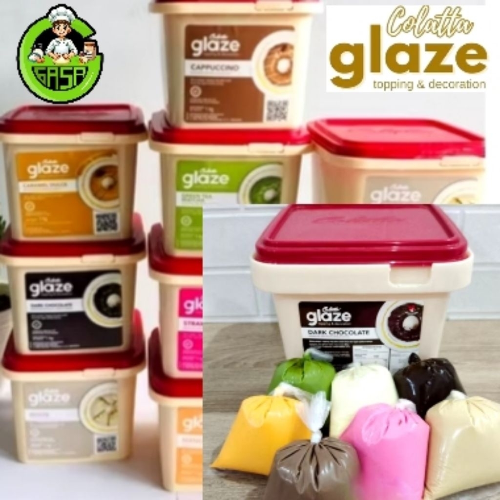 Jual 250gr GLAZE COLATTA dark chocolate - matcha green tea - tiramisu ...