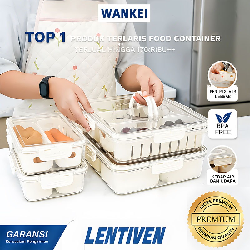 Jual WANKEI LENTIVEN Kotak penyimpanan makanan Sayuran Buah Food ...