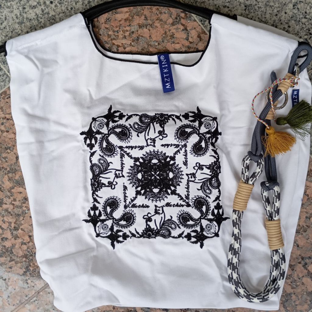 Jual Ready Putih White Hitam Black Totem Tribal Ethnic Tas Viral Bahu ...