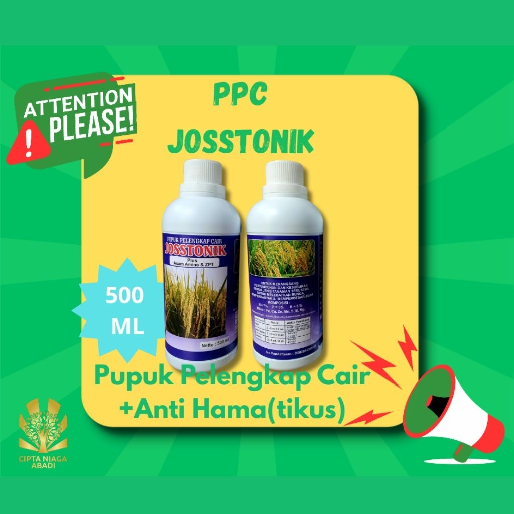 Jual Pupuk Pelengkap Cair+Anti Hama JOSSTONIK 500 ML | Shopee Indonesia