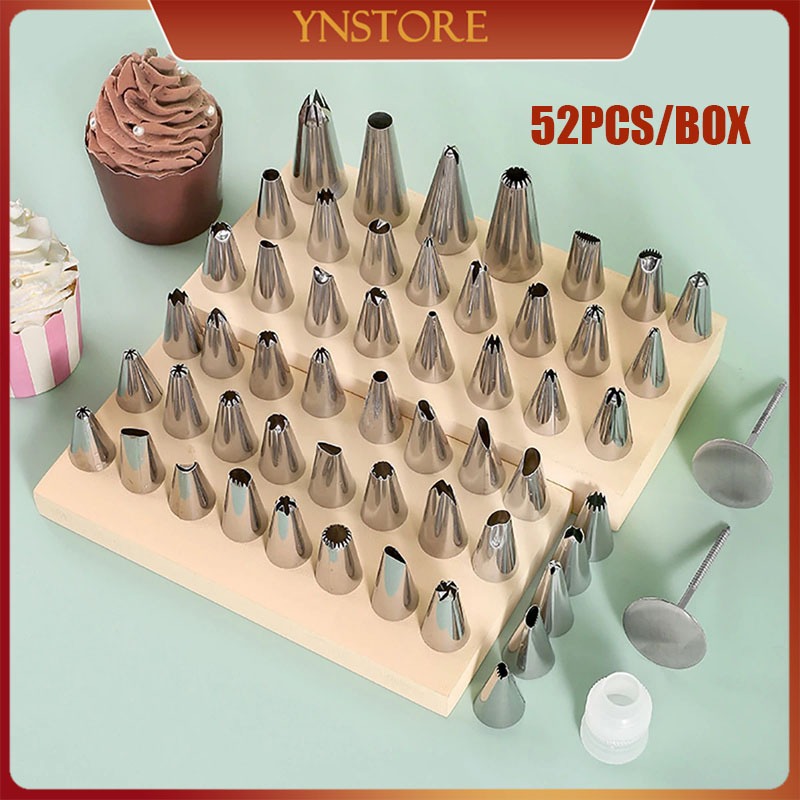 Jual 52Pcs Spuit Kue Semprit Set Spuit Butter Cream Spuit Cetakan Kue ...