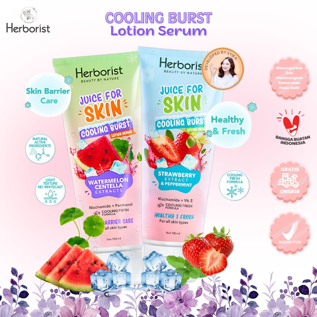 Jual HERBORIST Juice For Skin Cooling Burst Body Lotion Serum 180ml ...