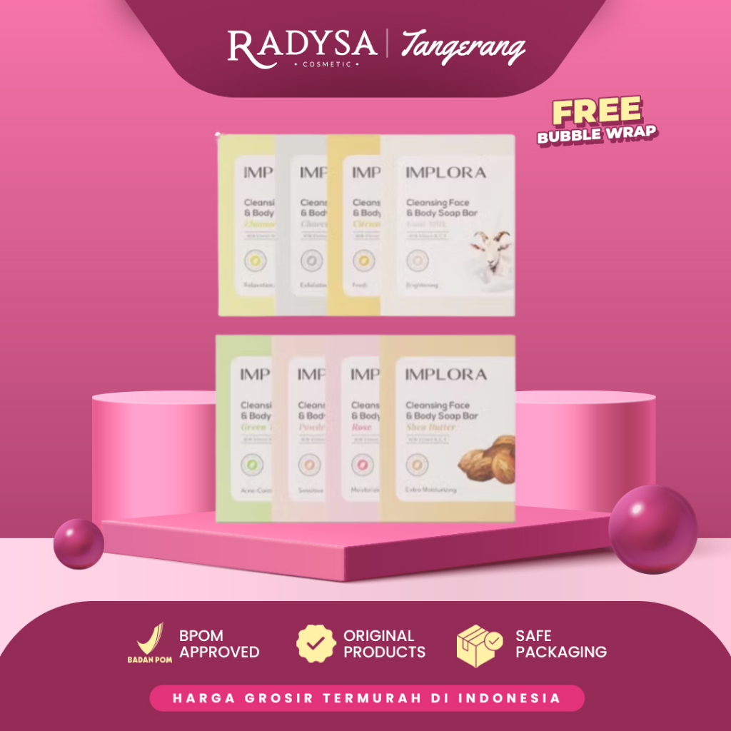Jual 𝐑𝐀𝐃𝐘𝐒𝐀 𝐓𝐆𝐑 - IMPLORA Sabun Batang 60GR Cleansing Face & Body Bar ...
