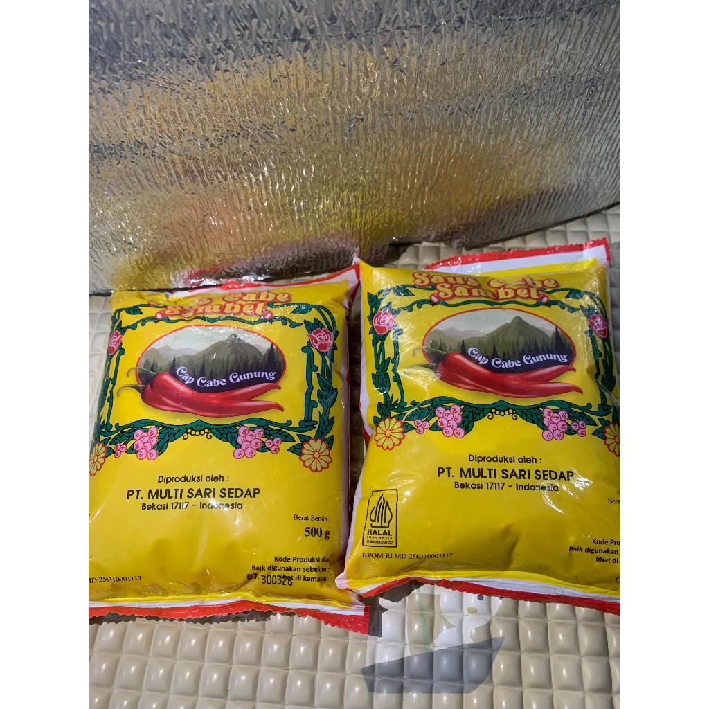 Jual SAUS SAMBAL BANTAL SARI SEDAP CAP GUNUNG 500 GRAM REFFIL BUMBU ...