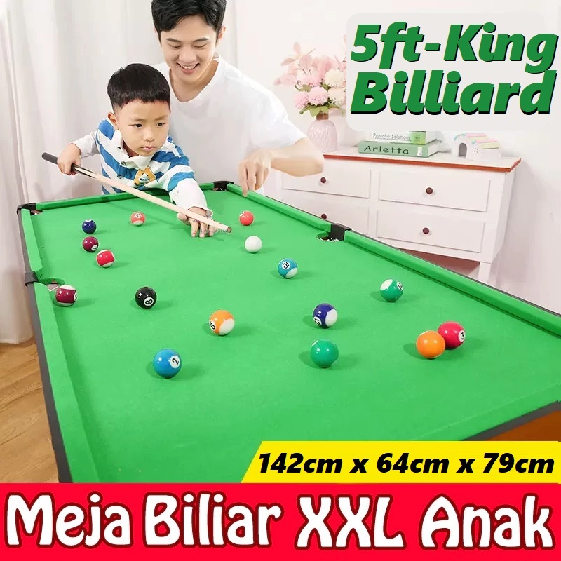 Jual JSHOPPE Mini Billiard Pool Table 5ft - MDF Meja Biliar Super Jumbo ...