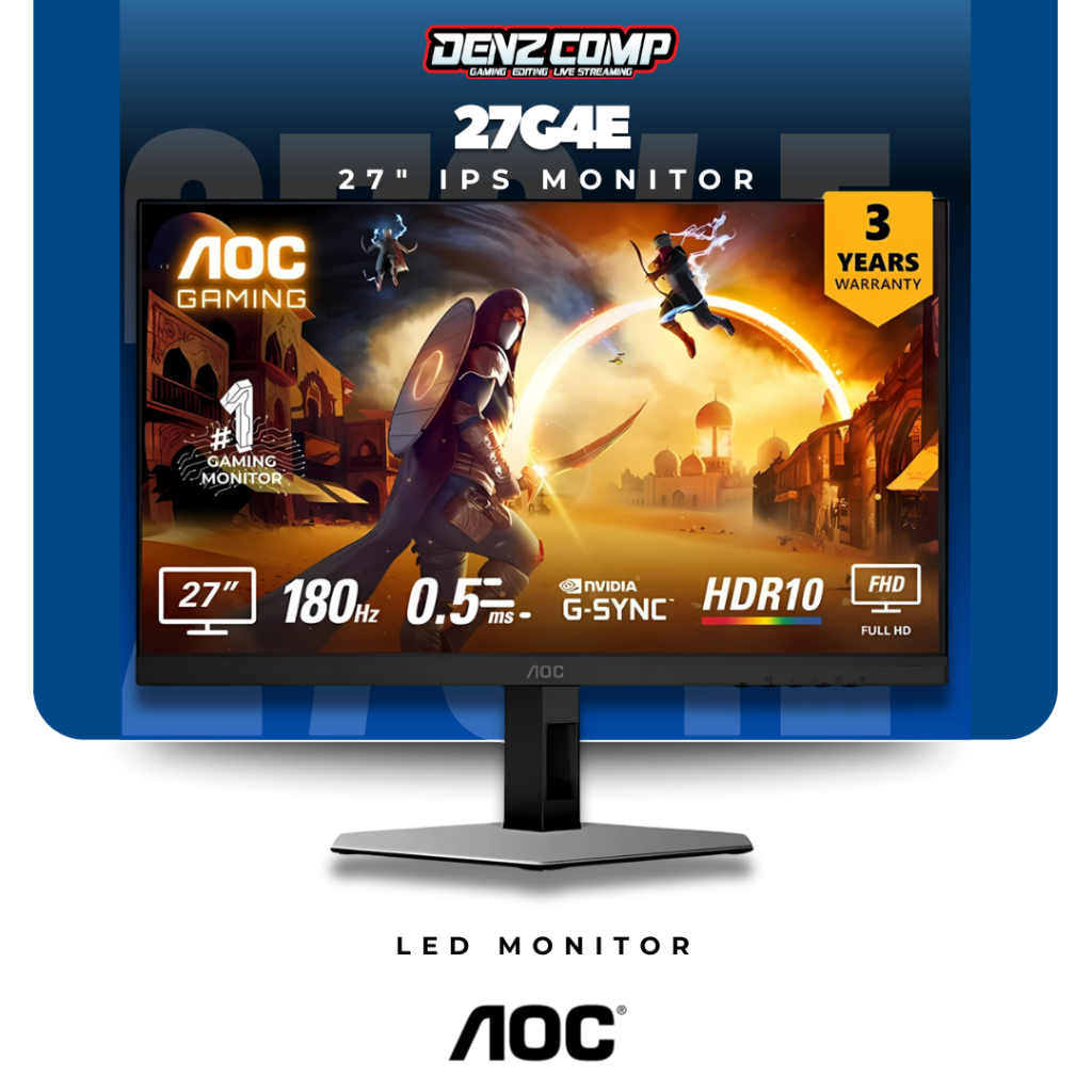 Jual Monitor LED AOC 27G4E - Full HD 27" Inch IPS - Gaming Monitor ...