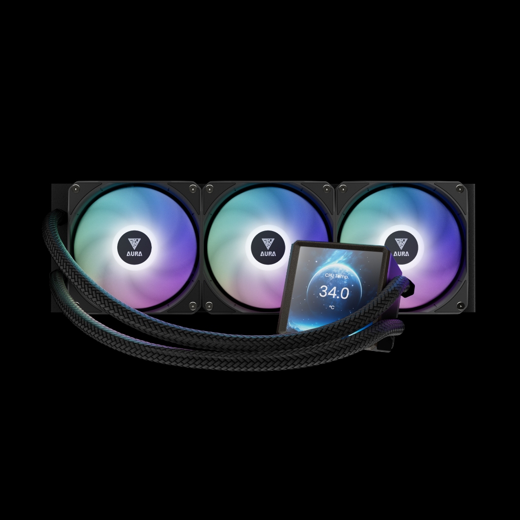 Jual AIO Liquid Cooler Water Cooling CPU Processor Gamdias AURA GL360 GL-360 LCD ARGB RGB ...