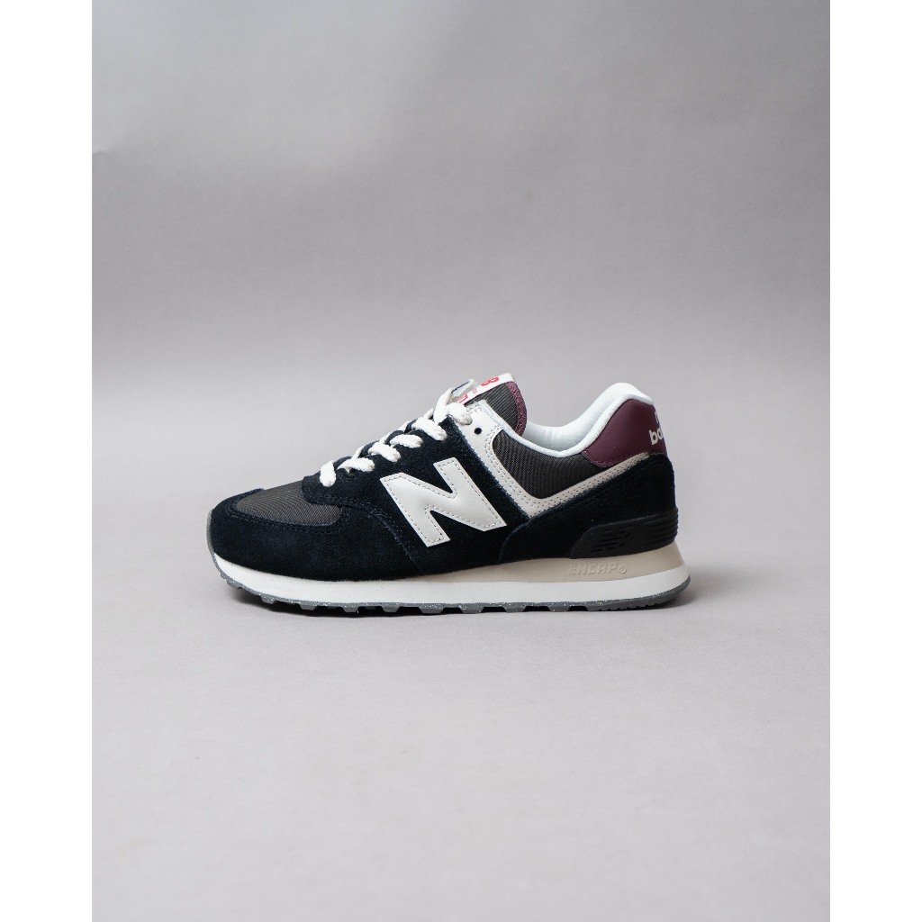 Jual SEPATU CASUAL / New Balance 574 - BLACK WHITE MAROON | Shopee ...