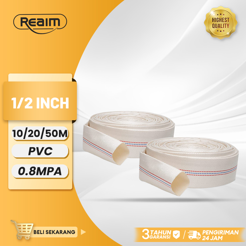 Jual REAIM Selang Air Submersible 1/2/3 Inch 10/20/30/50M - Pipa Kanvas ...