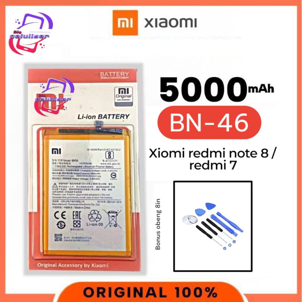 Jual BATRE BATERAAY (BN-46) BATRE HP XIOMI REDMI NOTE 8/REDMI 7) KODE ...